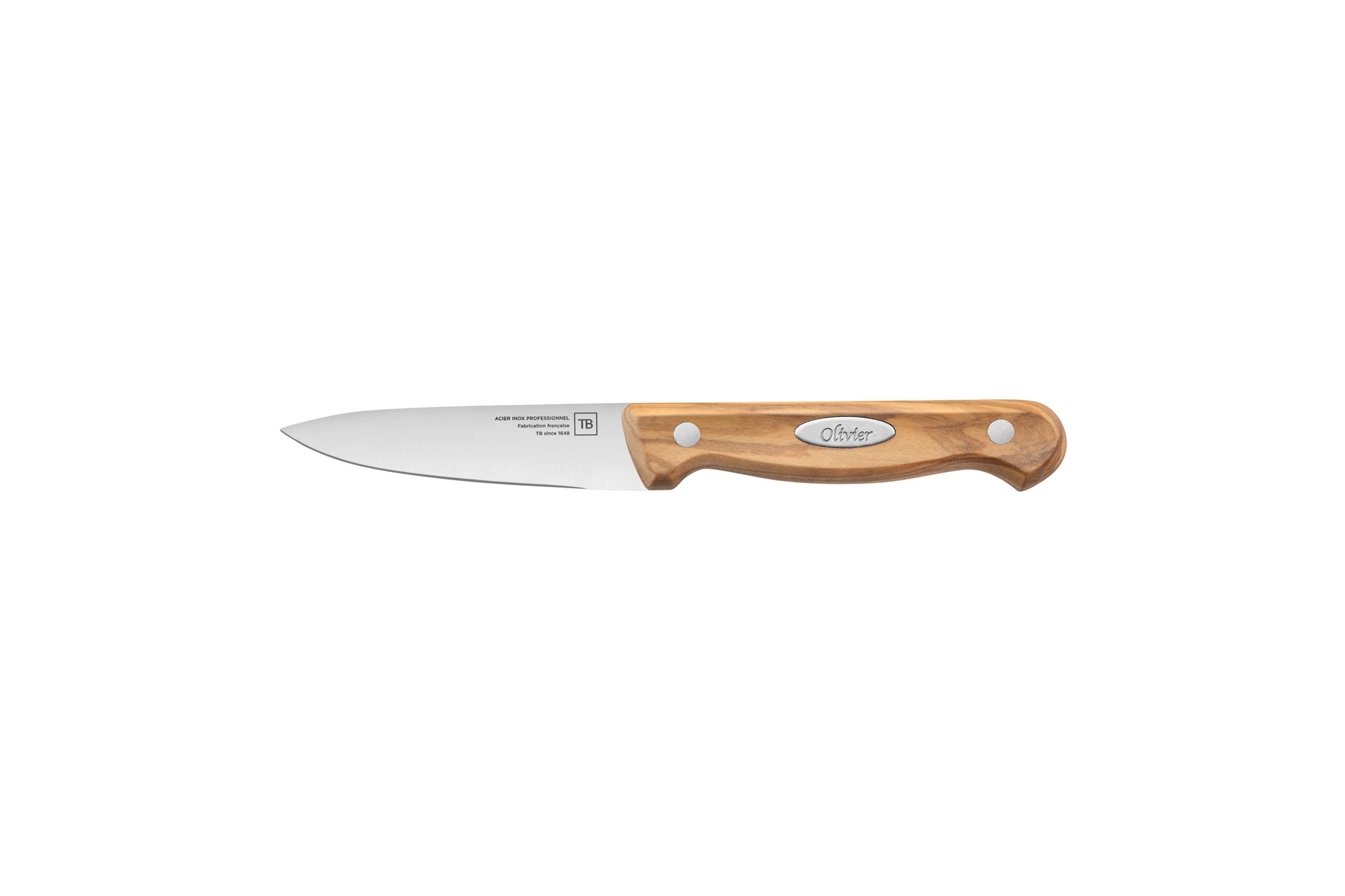 Couteau d'Office 9cm Tradition Bois d'Olivier - Fabriqué en France