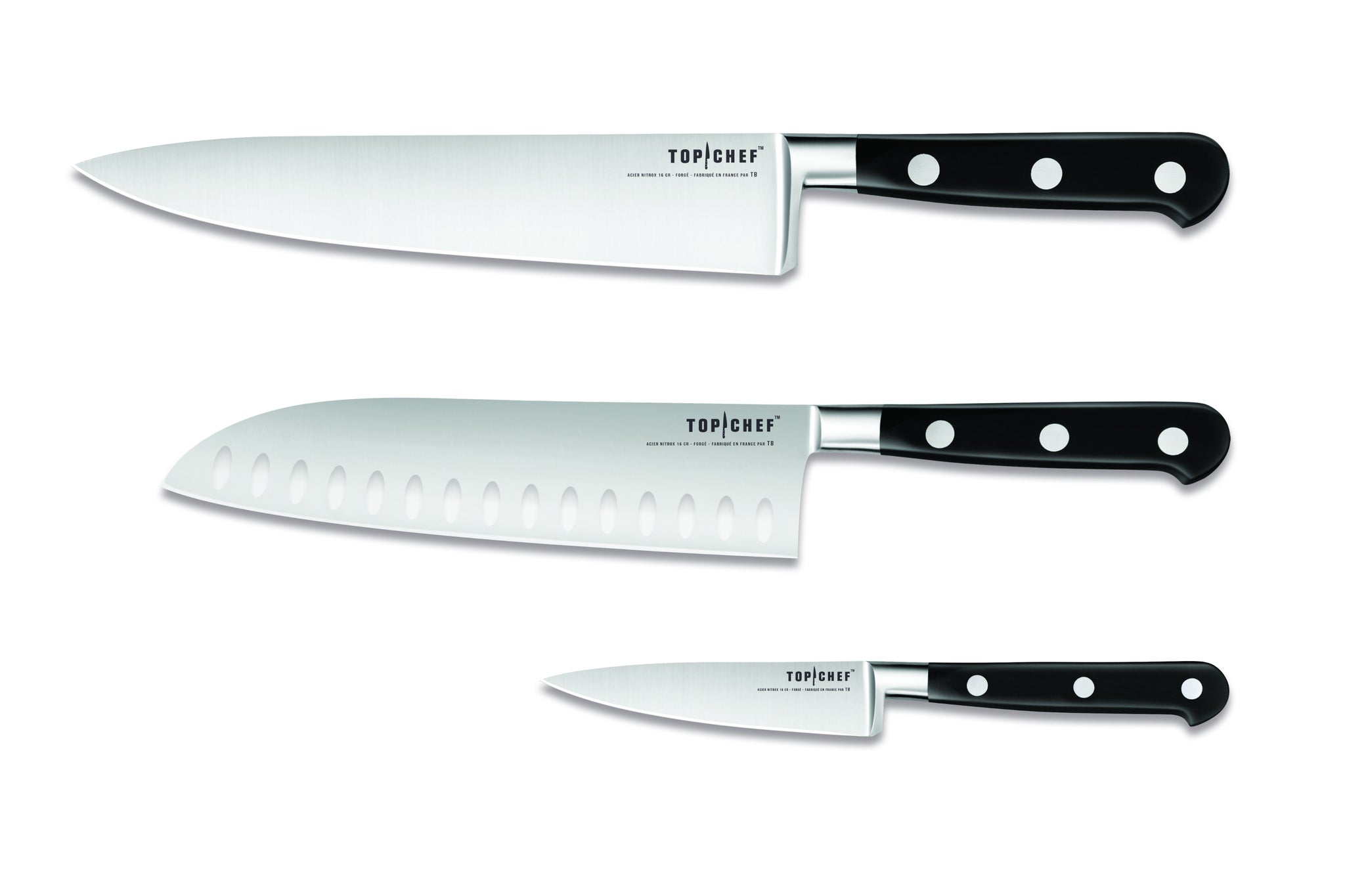 Set de couteaux Top Chef - 3 couteaux de cuisine Made in France | TB Groupe